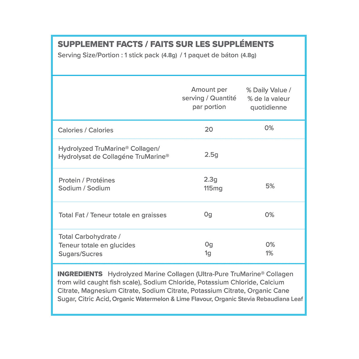 ReHydrate + TruMarine® Collagen WATERMELON LIME - 50 Stick Packs ...